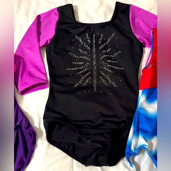 Danskin | Other | Danskin Kids Leotard Purple Black | Poshmark